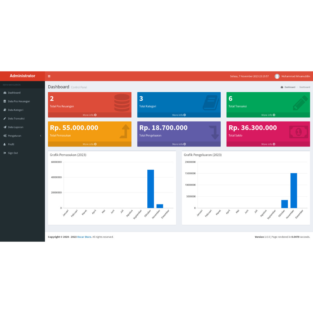Jual Aplikasi Pos Keuangan/Manajemen Keuangan/Keuangan Berbasis Website Sederhana dengan ...