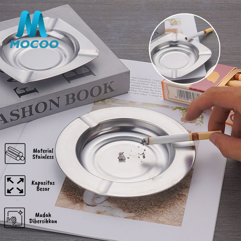 Jual Asbak Stainless 12 Cm / Asbak Rokok Stainless Bulat Steel / Asbak ...