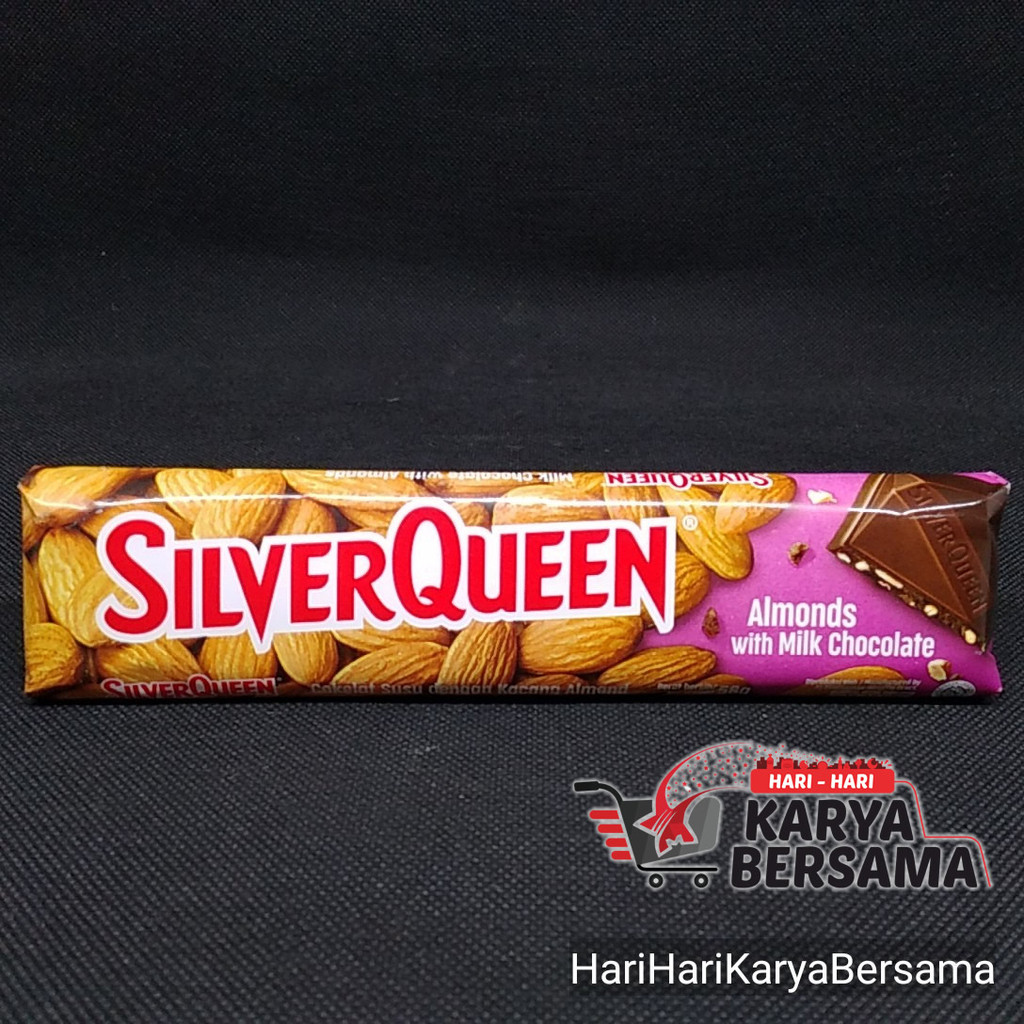 Jual MAKANAN RINGAN COKELAT BATANG SILVER QUEEN ALMOND MILK CHOCOLATE ...