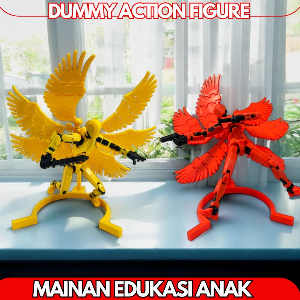 Jual Mainan Figur Model 3d Paket Lengkap 1 dudukan+6 sayap+4 Aksi ...