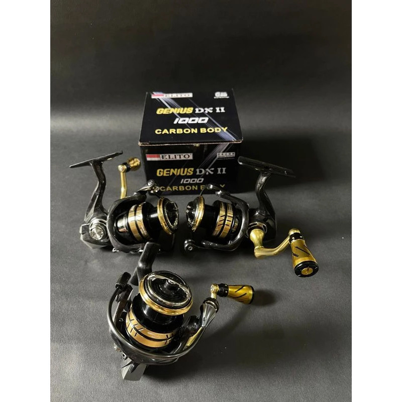 Jual Reel Pancing Elito Genius DX II 1000 SW Gold (8+1 Seal Bearing ...