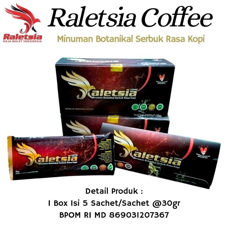 Jual KOPI RALETSIA COFFEE 1 BOX ISI 5 SACHET MINUMAN BOTANIKAL SERBUK RASA KOPI ORIGINAL ...