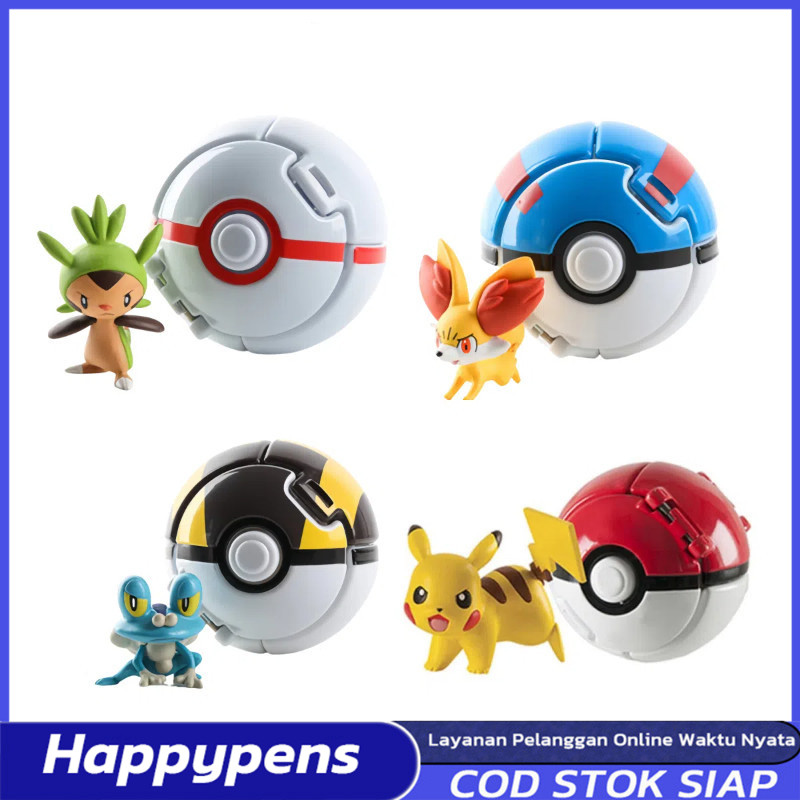 Jual Mainan Pokeball lempar Secara Otomatis Memantul Pokemon berisi ...