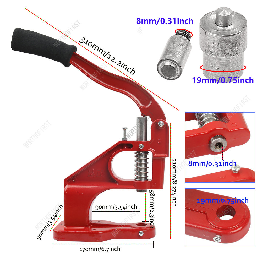 Jual with Multifunction Hand Press Kit Round Rings Punching for ...