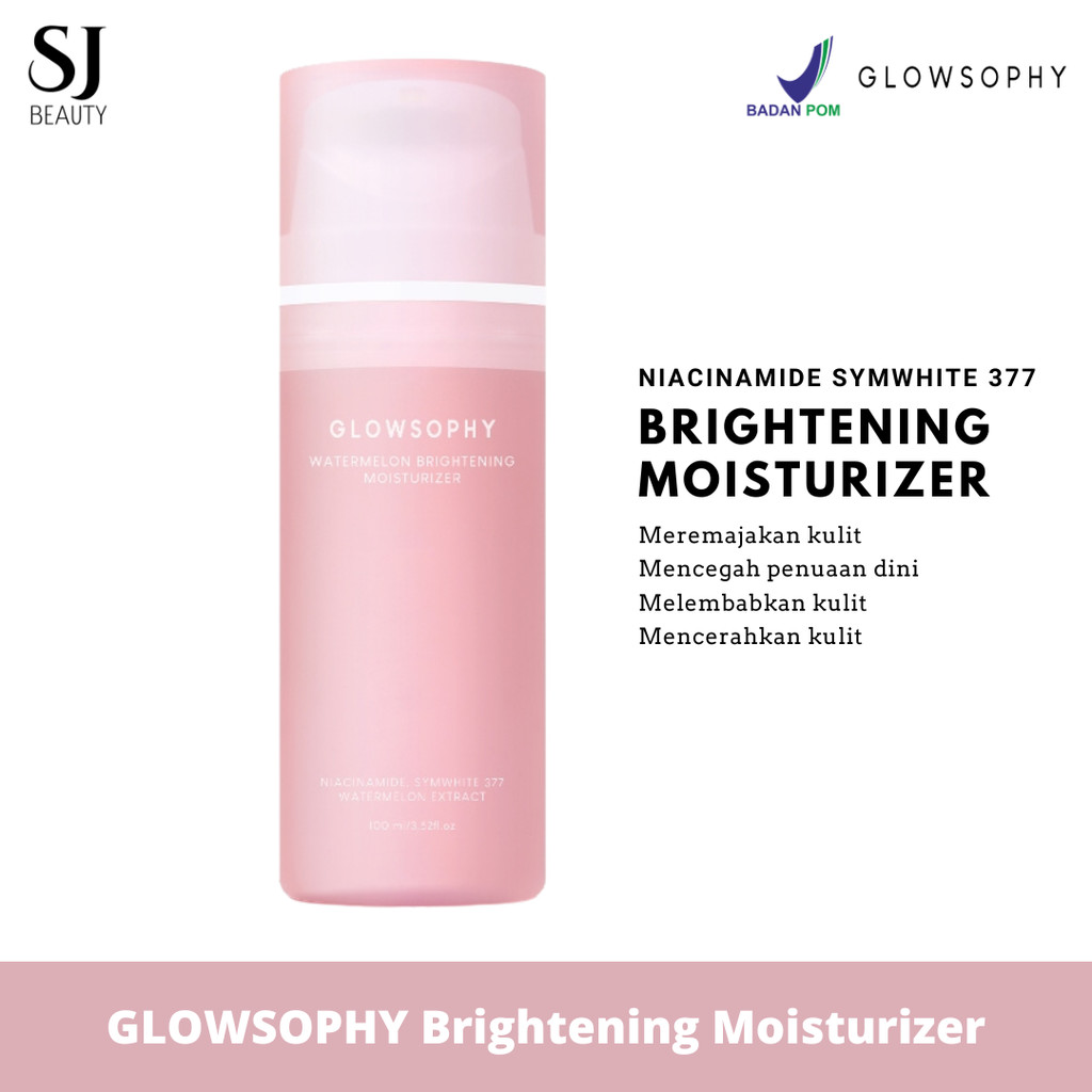 Jual Glowsophy Watermelon Brightening Moisturizer Skin Barrier Niacinamide Gel Day and Night ...