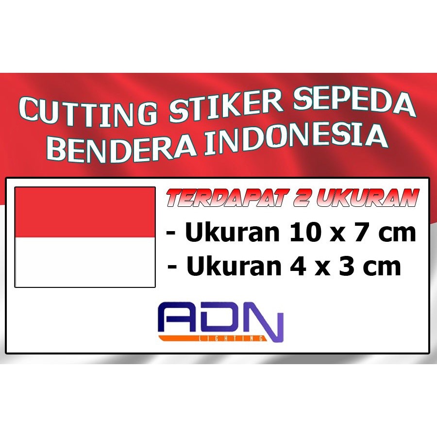 Jual Stiker bendera Merah Putih LogoIndonesia 2W Cutting Sticker By ...
