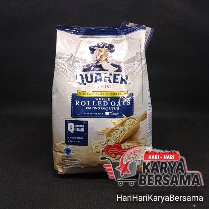 Jual MAKANAN INSTAN QUAKER WHOLE ROLLED OATS 800GR | Shopee Indonesia