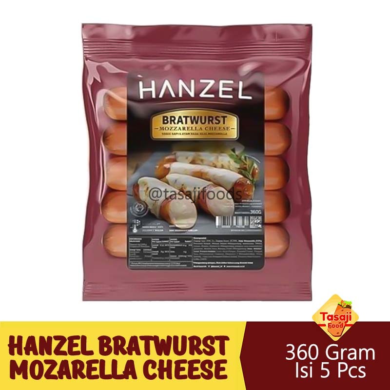 Jual Hanzel Bratwurst Mozarella Cheese Sausages 360 Gram 5 Sosis ...
