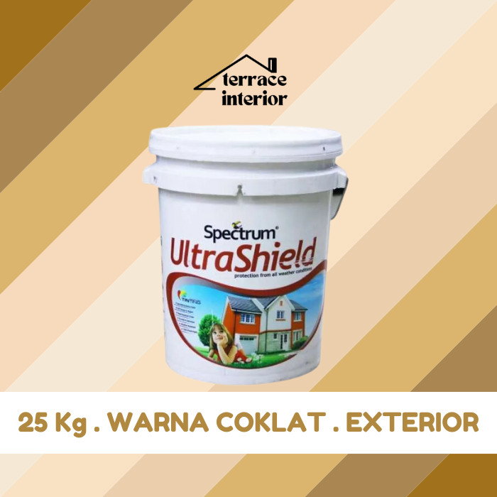 Jual Cat Tembok Spectrum Ultrashield Warna Cokelat 25 Kg | Shopee Indonesia