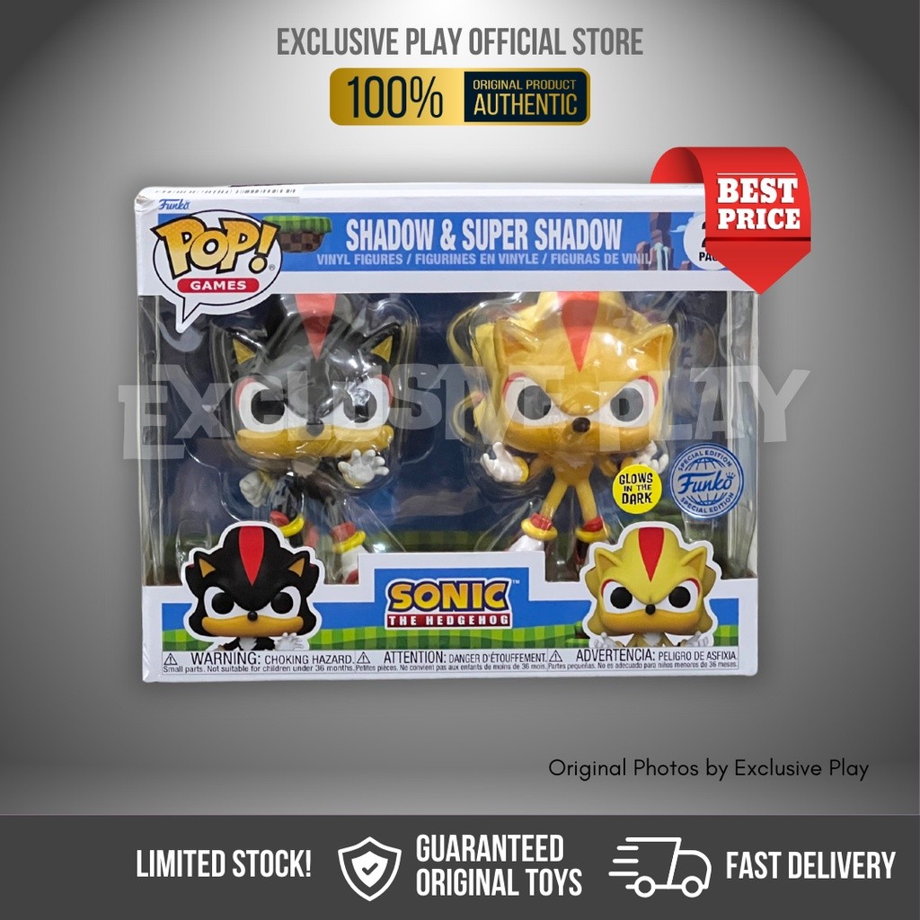 Jual Funko Pop! Games – Shadow & Super Shadow 2-Pack (Sonic The ...