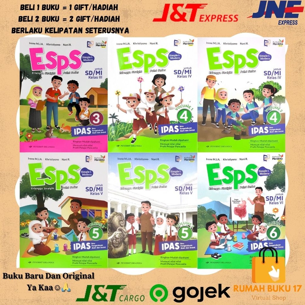 Jual Buku Esps IPAS SD MI Kelas 1 2 3 4 5 6 Penerbit Erlangga Kurikulum Merdeka - Nani Rosdijati ...