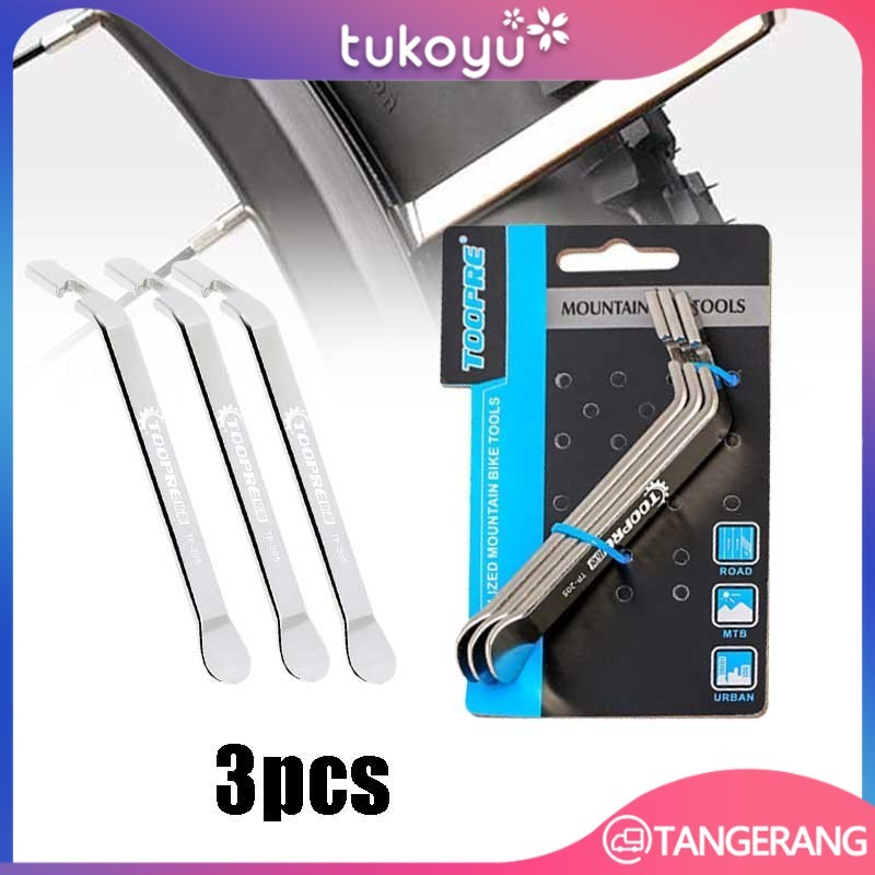 Jual 3pcs Set Tire Lever Sepeda Profesional Congkelan Ban Stainless ...