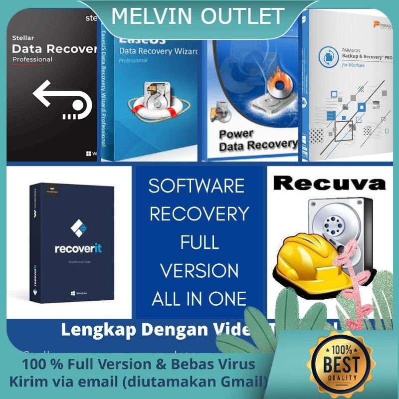 Jual SOFTWARE RECOVERY DATA FULL VERSION RECUVA, PARAGON BACKUP ...