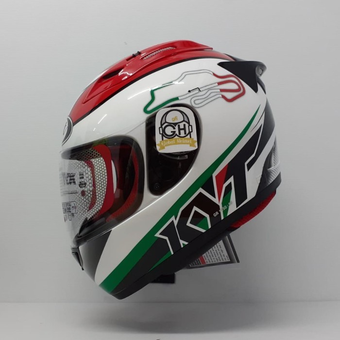 Jual HELM FULL FACE KYT RC7 RC-7 RC SEVEN MOTIF #15 ITALY WHITE ...