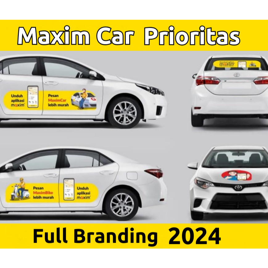 Jual STIKER MAXIM PRIORITAS FULL BRANDING 2024 | Shopee Indonesia