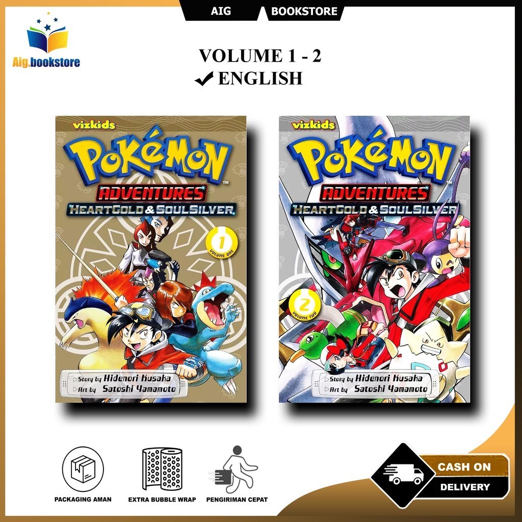 Jual Komik Pokemon Adventures: HeartGold and SoulSilver (Volume 1 - 2 ...