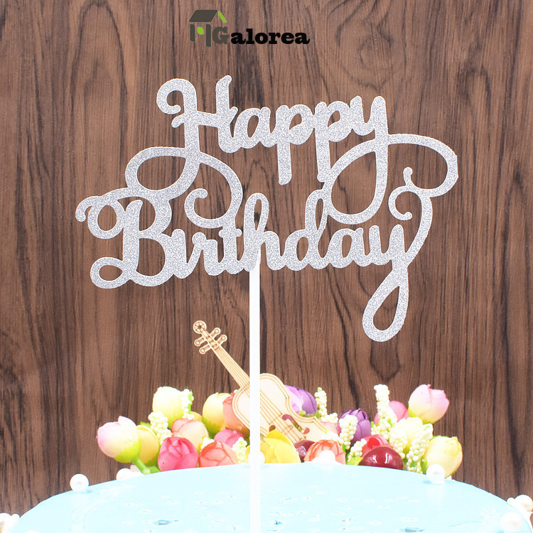 Jual Galorea Cake topper HBD tusuk acrylic/Topper Kue Desain Ulang ...