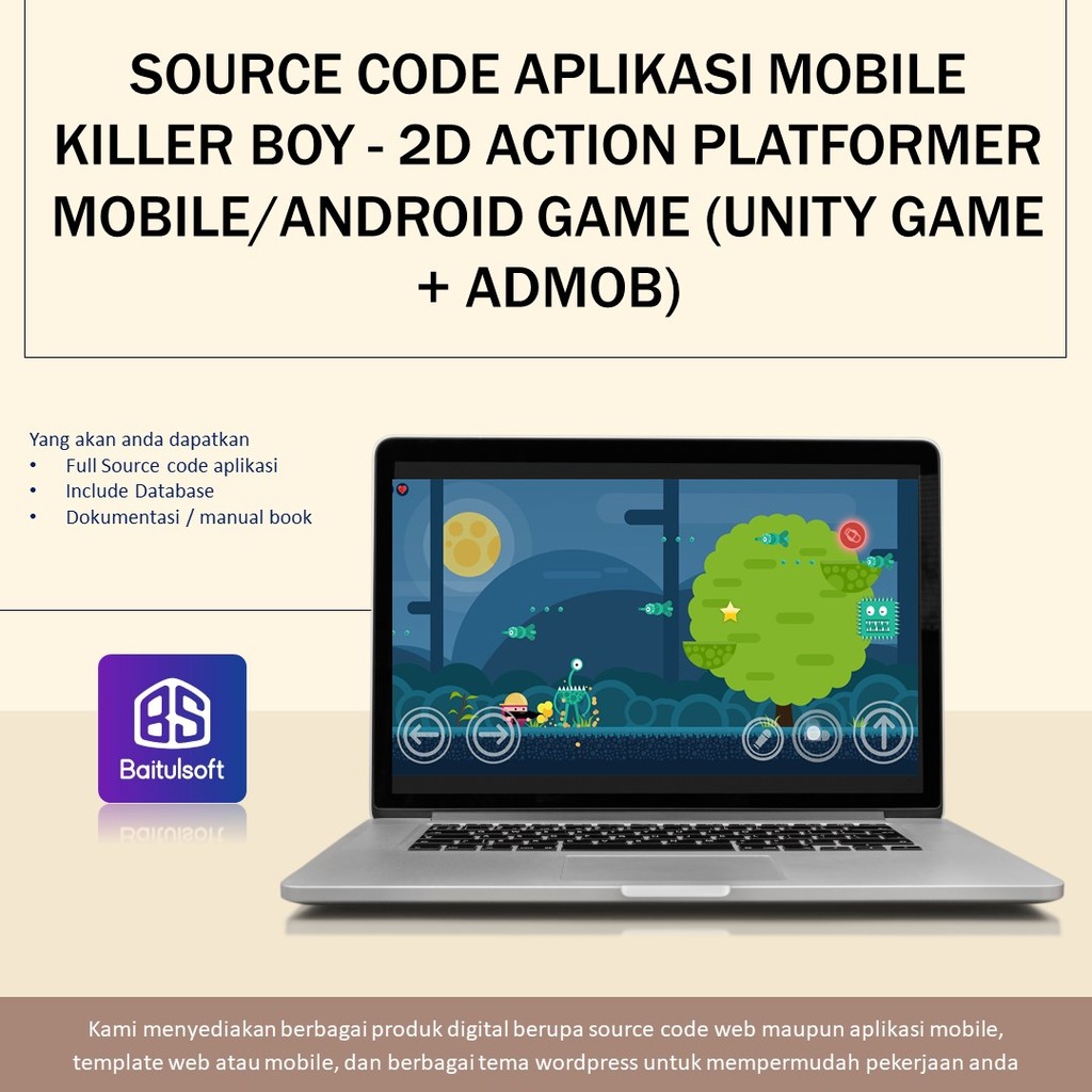 Jual SOURCE CODE APLIKASI MOBILE KILLER BOY - 2D ACTION PLATFORMER MOBILE/ANDROID GAME (UNITY ...