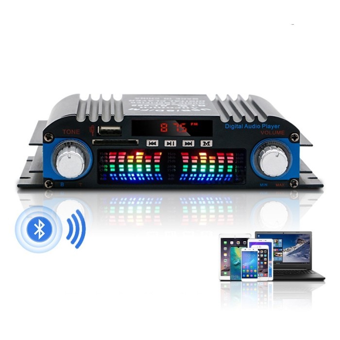 Jual AMPLIFIER MOBIL 4 CHANNEL TELI BT998 BLUETOOTH USB AC/DC AUDIO ...