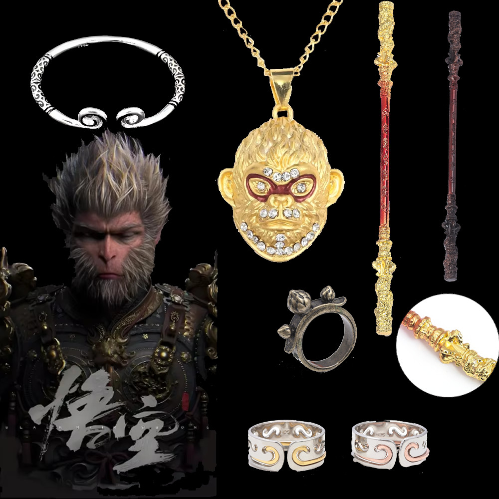 Jual Black Myth Wukong Game Peripheral Keychain Sun Wukong Ruyi Golden Hoop Full Metal Craft ...