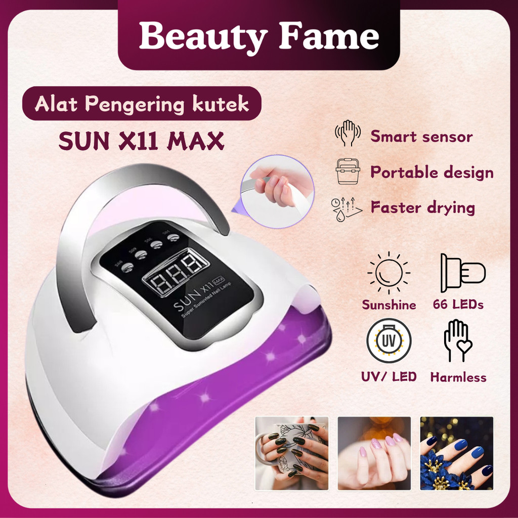 Jual Beauty Fame GARANSI 1 TAHUN SUN X11 Max 280W 66Leds Alat Pengering ...