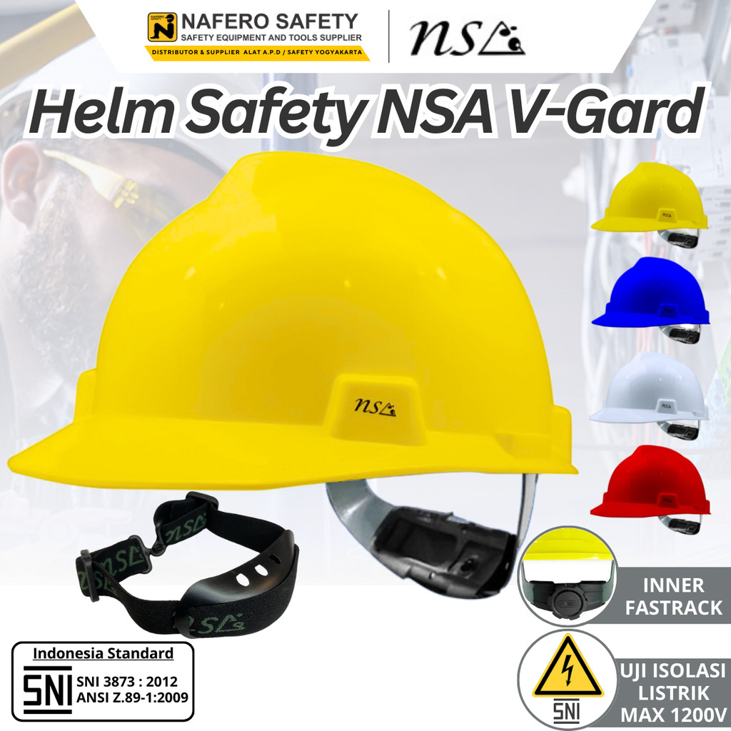 Jual Helm Safety NSA Helm Proyek Topi Safety V-Gard Inner Fastrack ...