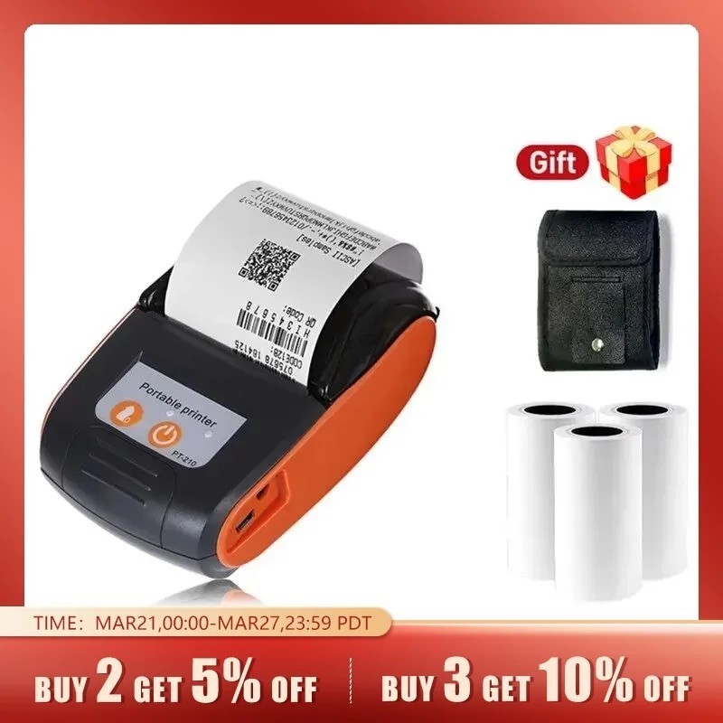 Jual Mini Thermal Receipt POS Printer Wireless Bluetooth 58mm Portable Ticket Bill IOS Android ...