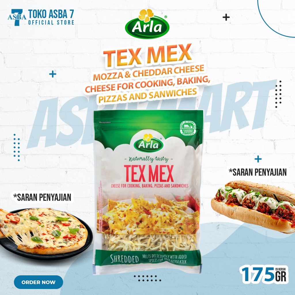 Jual ARLA TEX MEX MOZZA AND CHEDDAR PARUT 175 GR | Shopee Indonesia