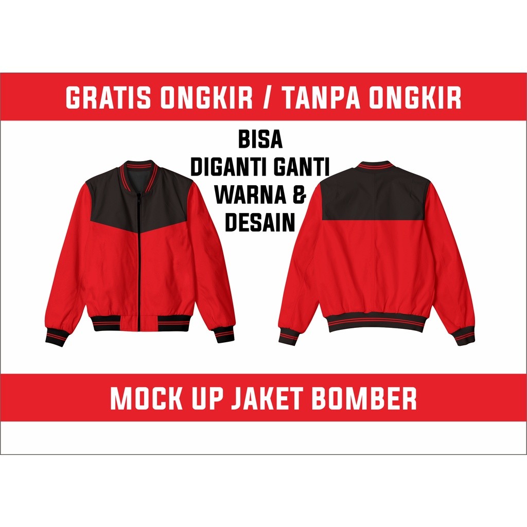 Jual MOCK UP JAKET BOMBER (Corel Draw) | Shopee Indonesia