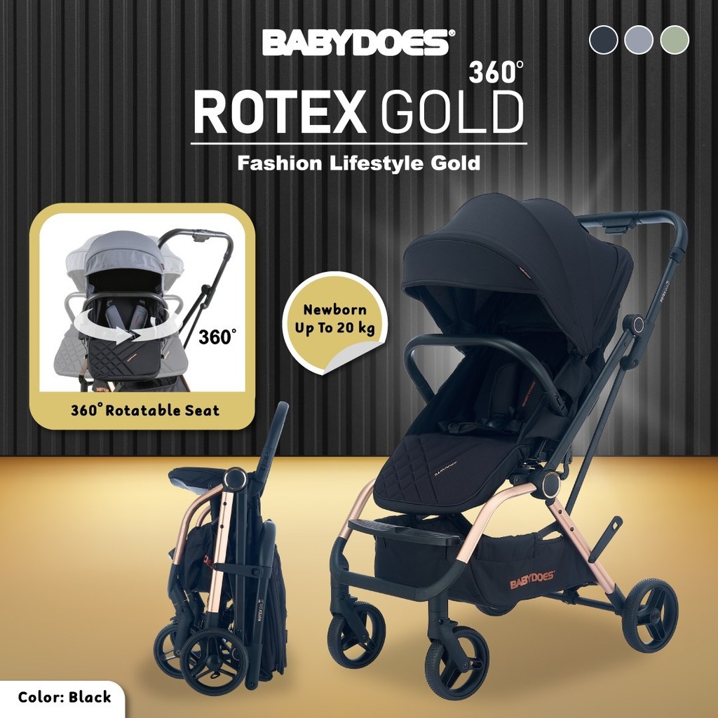 Jual BabyDoes BD 4291 Rotex Gold 360 / Kereta Dorong BabyDoes Rotex ...