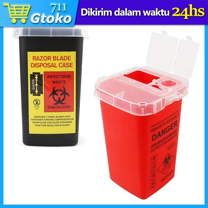 Jual Razor Blade Disposal Container Mini Trash Bin Tempat Sampah Silet ...