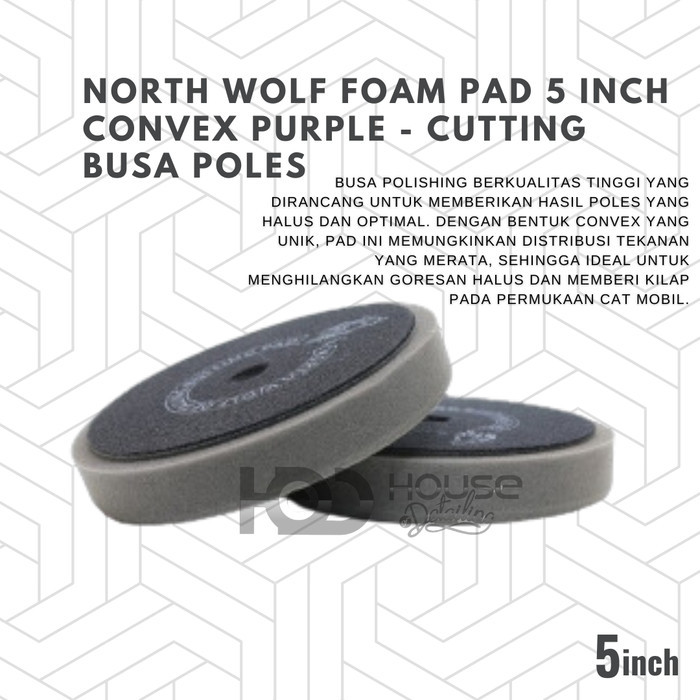 Jual North Wolf Foam Pad 5 inch Convex Black - Finishing Busa Poles ...