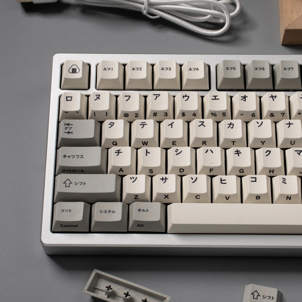 Jual Yongqiu Retro Jepang / Korea Keycaps minimalis katakana PBT Cherry ...