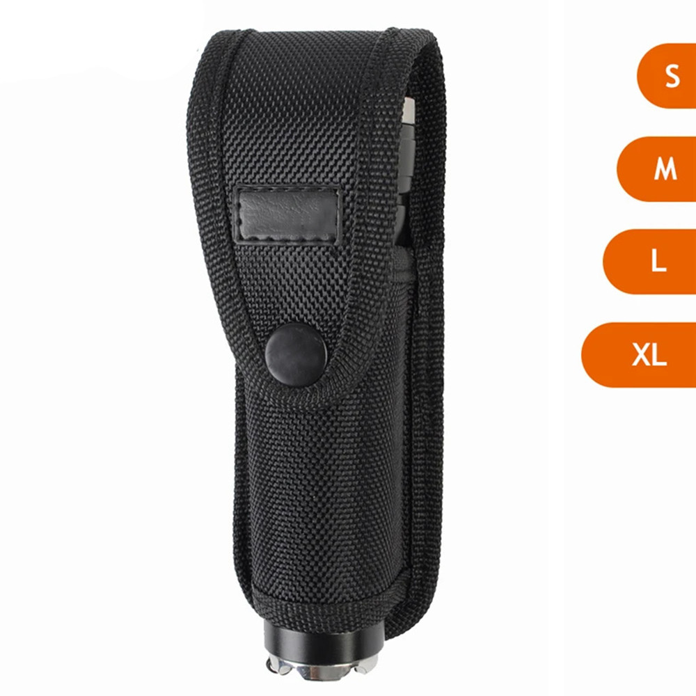 Jual Tactical Molle Flashlight Pouch Holster with Clip Flashlight Torch ...