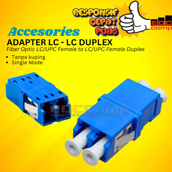 Jual Fiber Optic Coupler LC/UPC Female to LC/UPC Female Duplex Adapter ...
