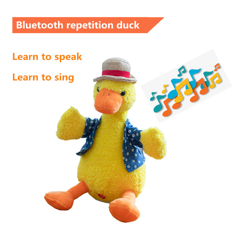 Jual The Cute Stuffed Duck Toy That Can Learn To Talk And Sing Can ...