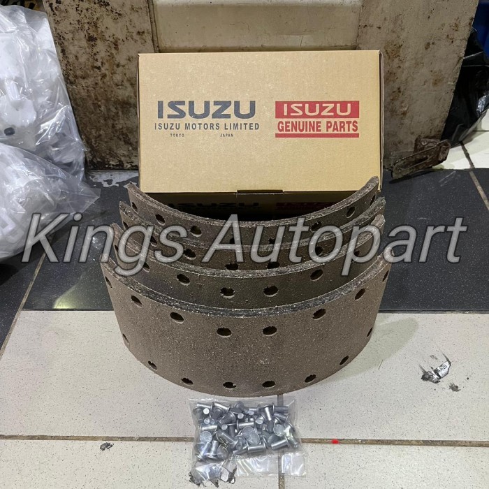 Jual Brake Lining Kampas Rem Depan Belakang Isuzu NKR81 NQR71 81 NPR +paku | Shopee Indonesia