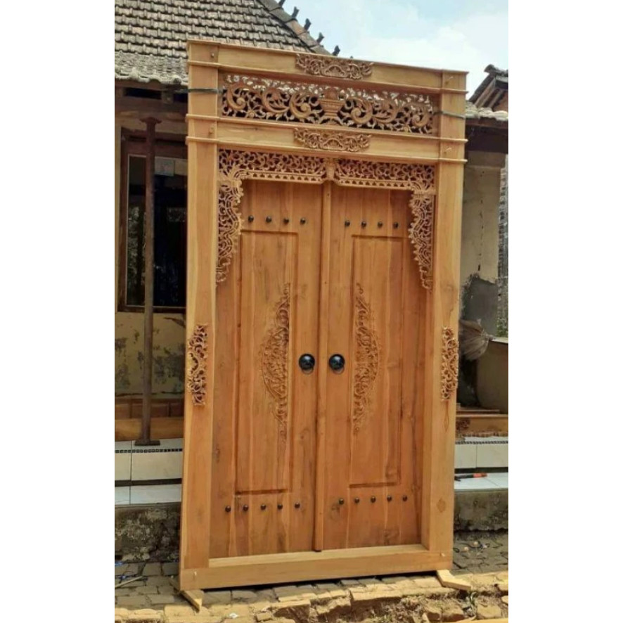 Jual Pintu Gebyok Minimalis/Pintu Jati Ukir Jepara | Shopee Indonesia