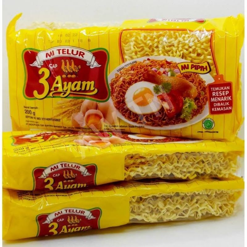 Jual Mie Telur Cap 3 Ayam Mie Pipih | Shopee Indonesia