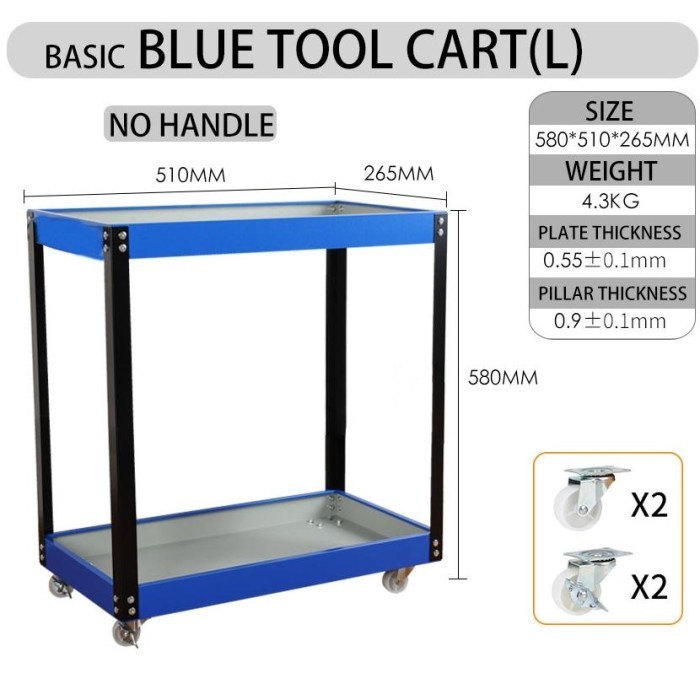 Jual Reaim Troli Bengkel Rak 3 Susun Trolly Keranjang Troli Alat ...