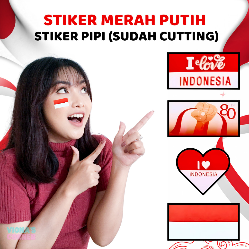Jual Stiker Pipi Merah Putih Sticker Bendera Tempel Kecil Anak Dewasa ...