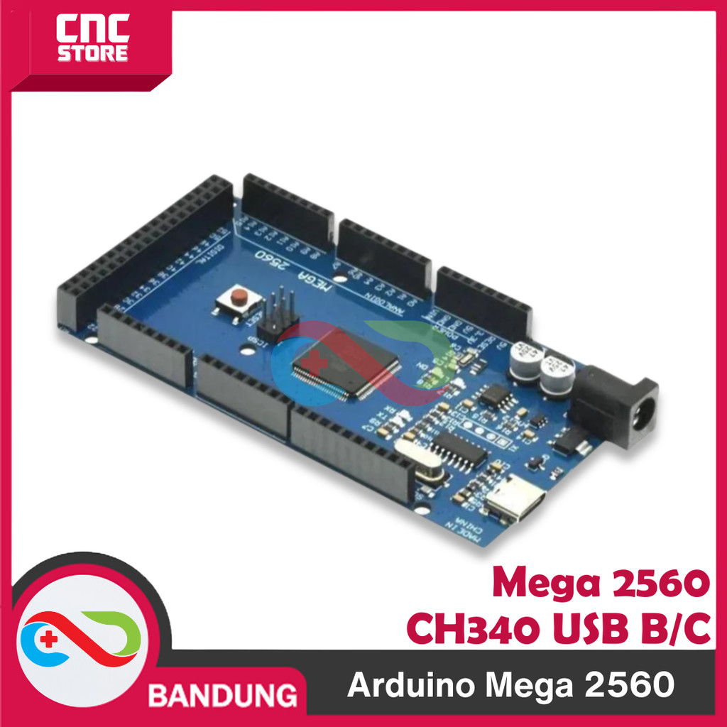 Jual ARDUINO MEGA 2560 R3 CH340 COMPATIBLE BOARD TYPE-C | Shopee Indonesia