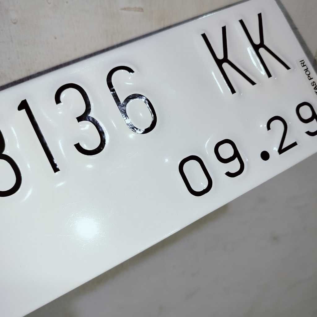 Jual PLAT NOMOR MOTOR PUTIH BAUT TANAM TERBARU CETAK BARU ANGKA PLAT ...