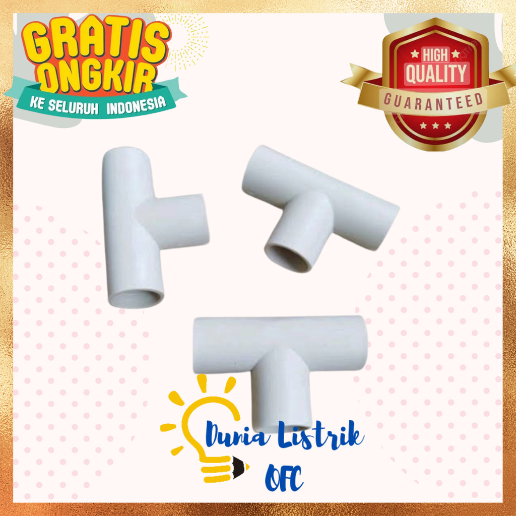 Jual Tee Pralon 5/8 Sambungan Pipa 5/8 Sambungan Pralon 5/8 T Pralon ...