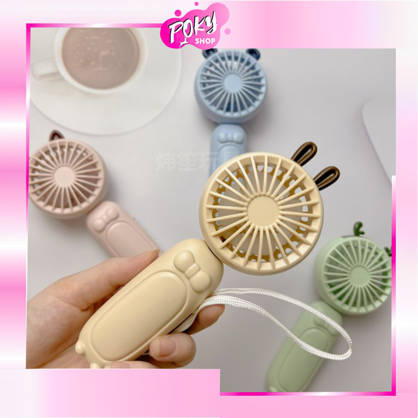 Jual POKY - Ki5980 Kipas Angin Portable Karakter Kelinci & Kucing ...
