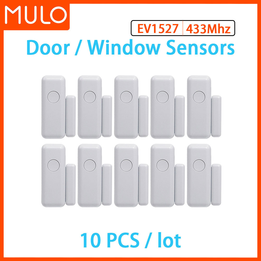Jual MULO Wireless Door & Window Sensors EV1527 Coding Mode RF 433MHz ...