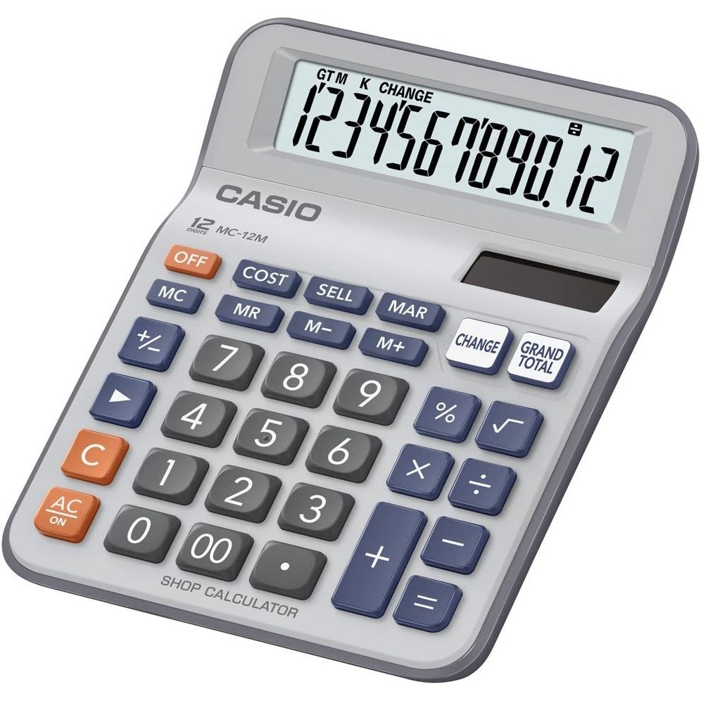 Jual Kalkulator Meja CASIO MC-12M Office Shop Desktop Calculator 12 M ...