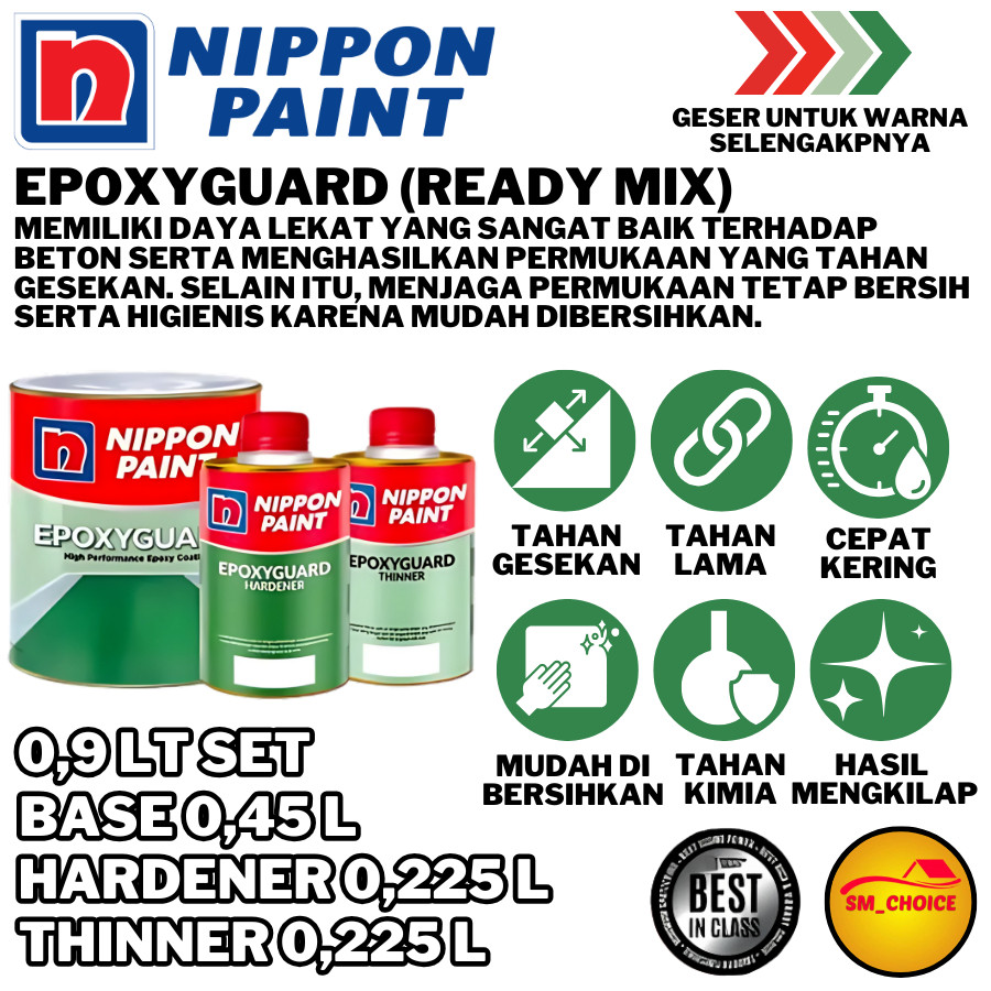 Jual CAT LANTAI NIPPON EPOXYGUARD CAT KERAMIK EPOXY GUARD NIPPON FLOOR COATING | Shopee Indonesia