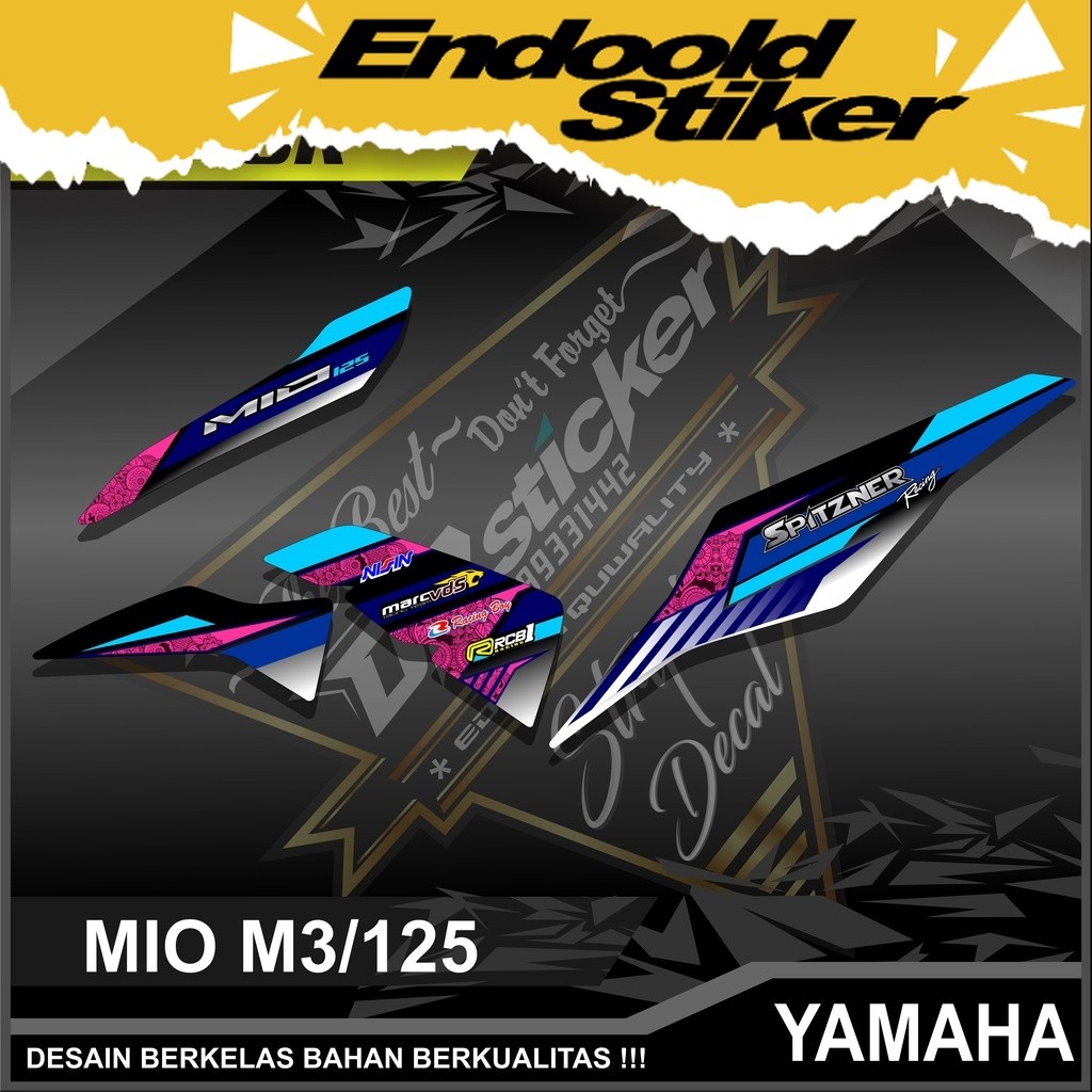 Jual 228 Sticker Stiker Mio M3/Z Decal Striping Standar Mio M3/Z Premium Racing | Shopee Indonesia