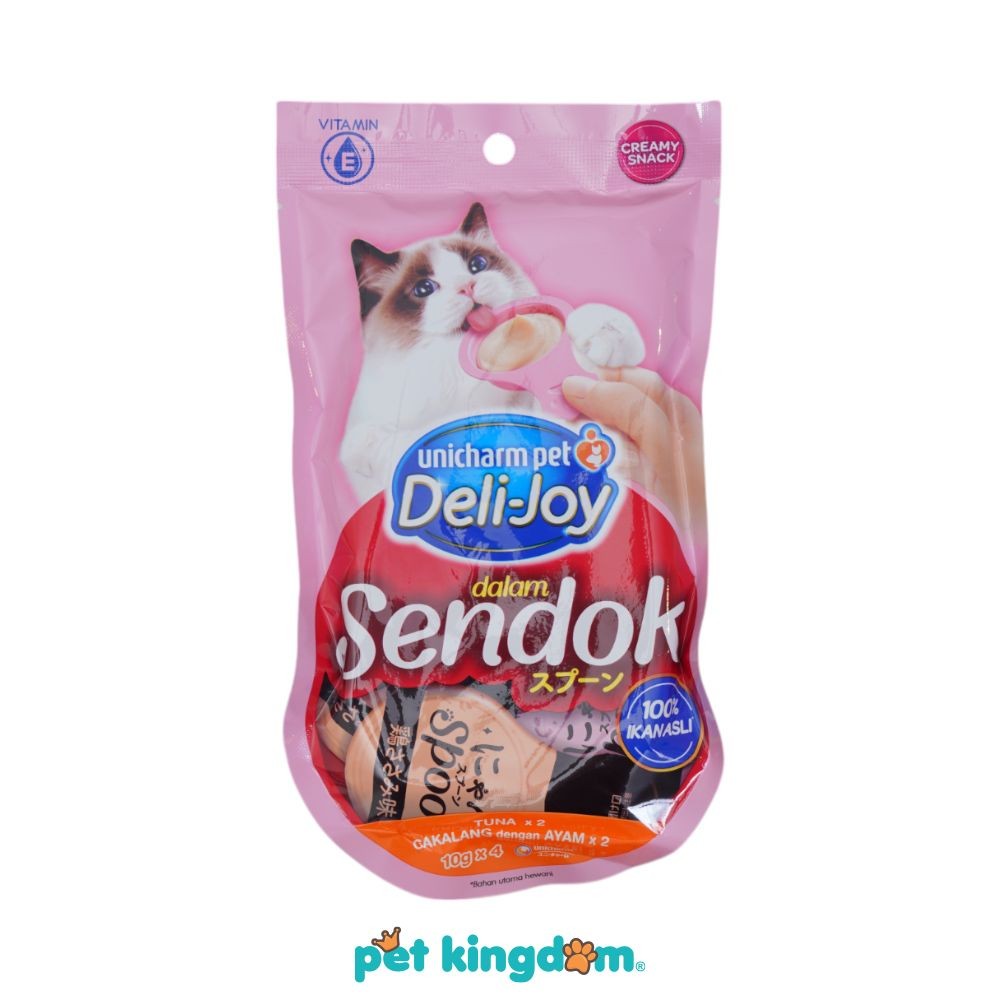 Jual Pet Kingdom Unicharm Pet Set 4 Pcs Deli Joy Camilan Kucing Sendok ...
